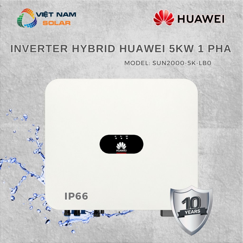 Inverter Hybrid Huawei 5kW 1 Pha Bảo Hành 10 Năm - Sun2000-5K-LB0 ...