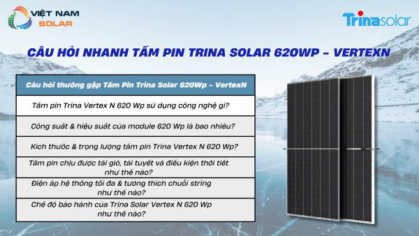 Tấm Pin Năng Lượng Mặt Trời Trina Solar 620Wp - VertexN