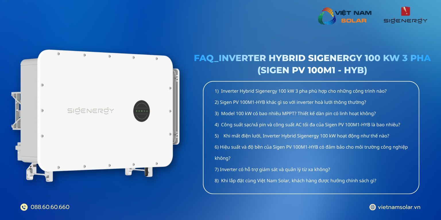 Sigen PV 100M1-HYB - Inverter Hybrid Sigenergy 100 KW 3 Pha