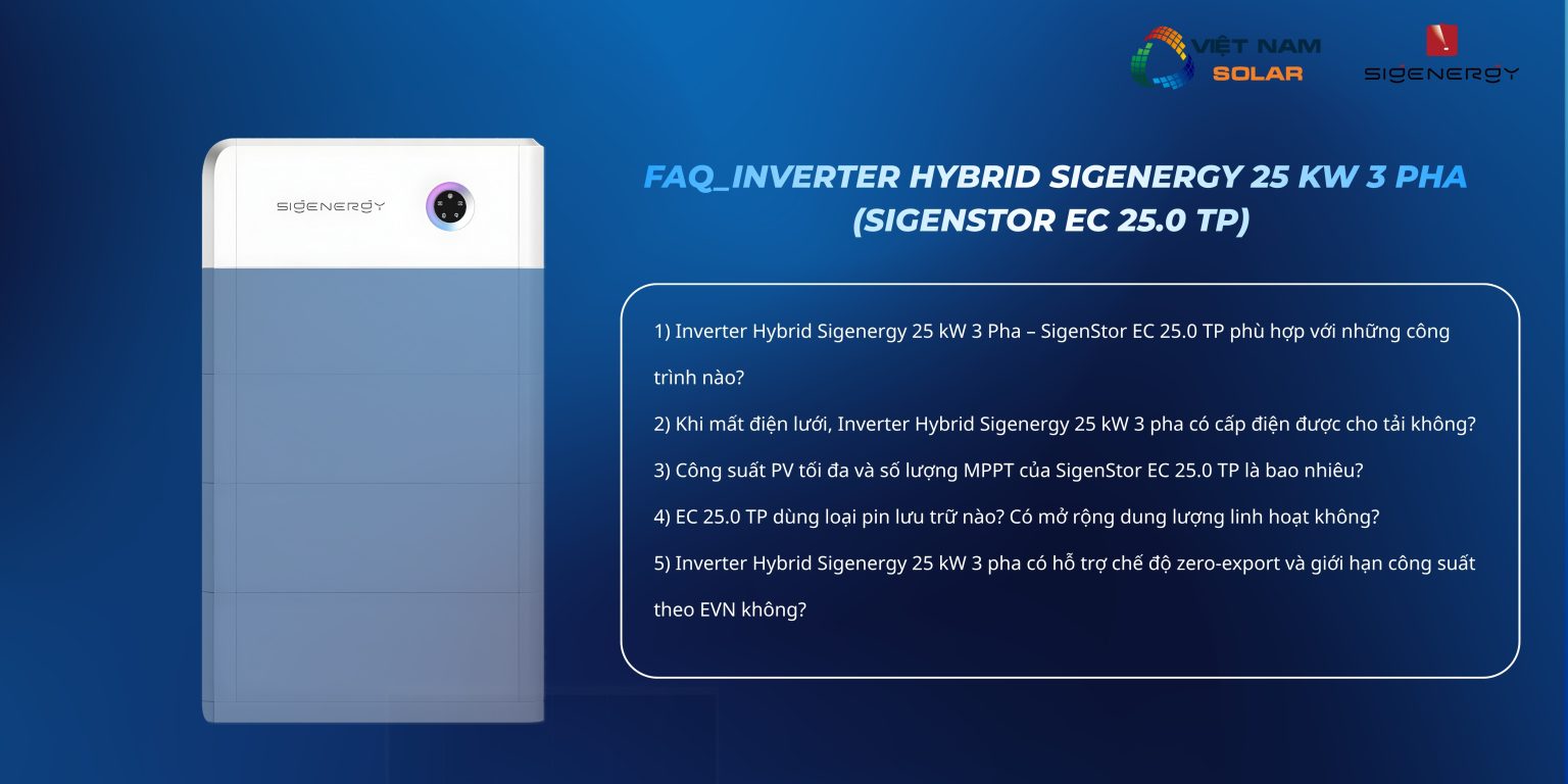 SigenStor EC 25.0 TP - Inverter Hybrid Sigenergy 25 KW 3 Pha