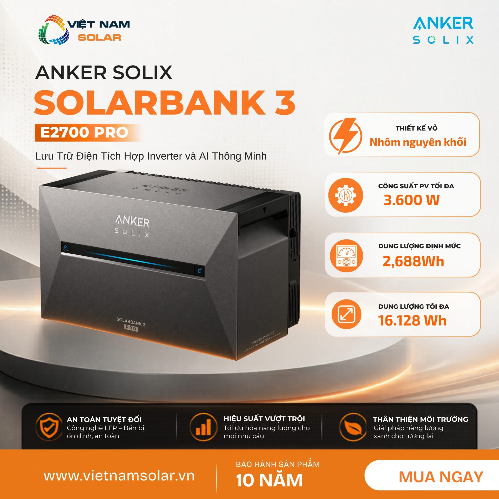 Anker SOLIX Solarbank 3 E2700 Pro: Lưu Trữ Điện Tích Hợp Inverter Và AI ...