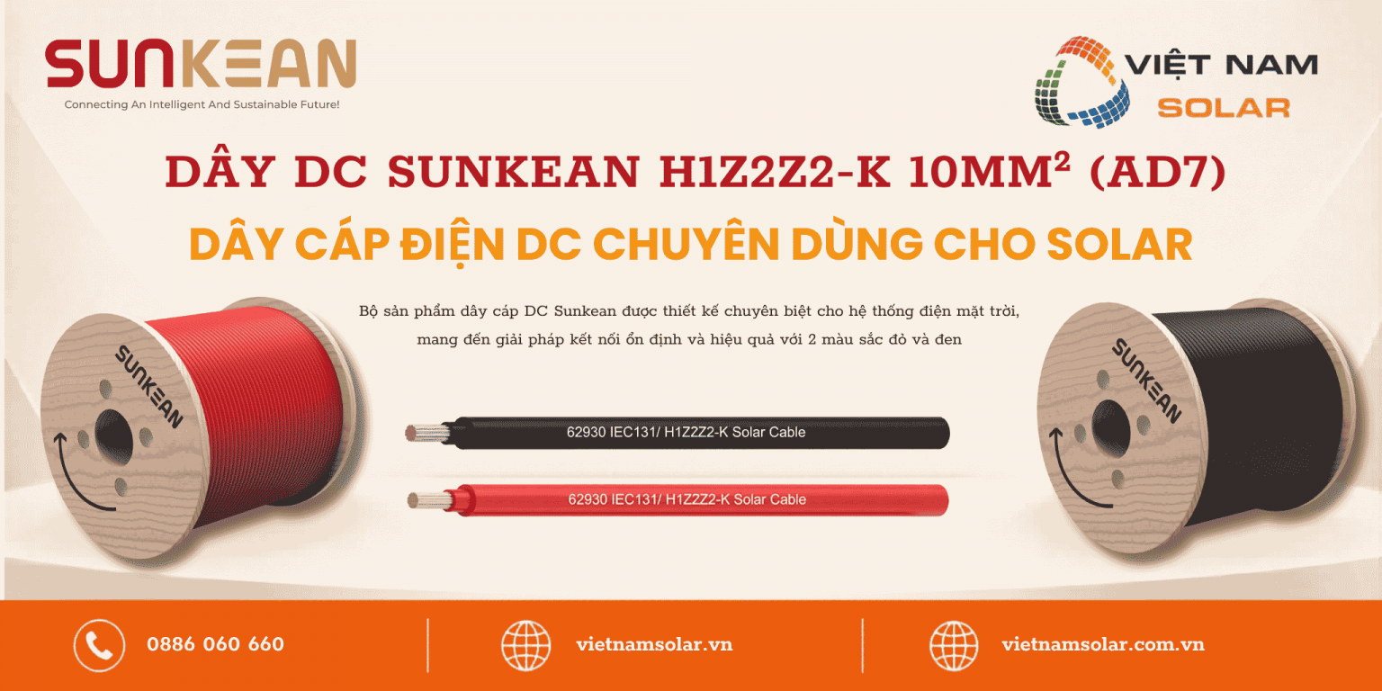 Dây DC Sunkean H1Z2Z2-K 10mm² (AD7) - Cáp Chuyên Dụng Cho Solar - Việt ...